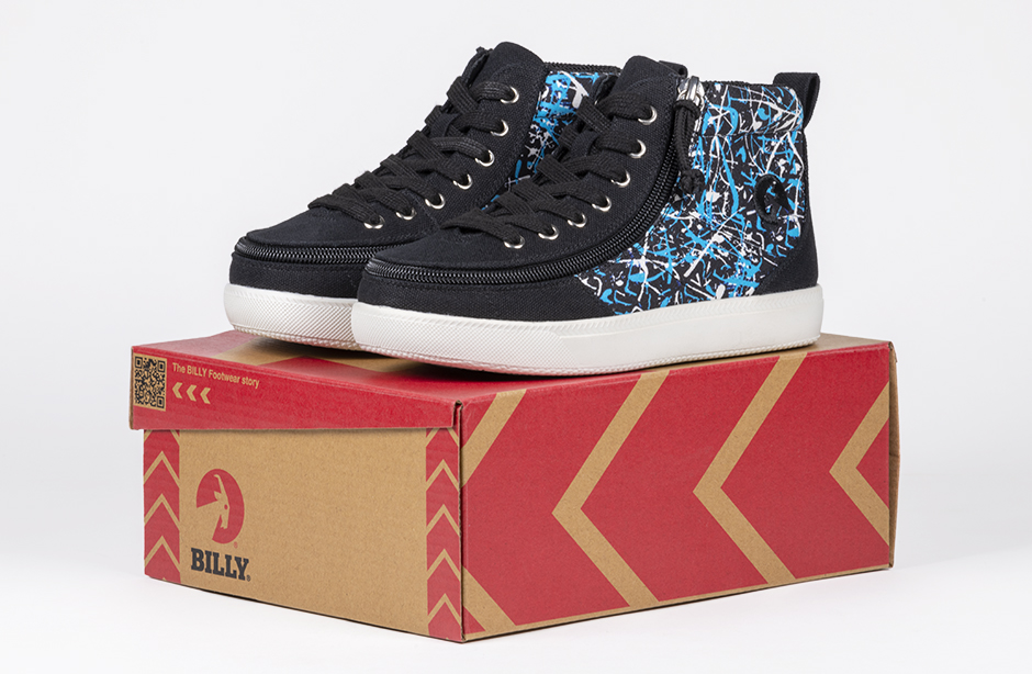 Kid's Black Graffiti BILLY Classic D|R II High Tops - zipperenzo.nl